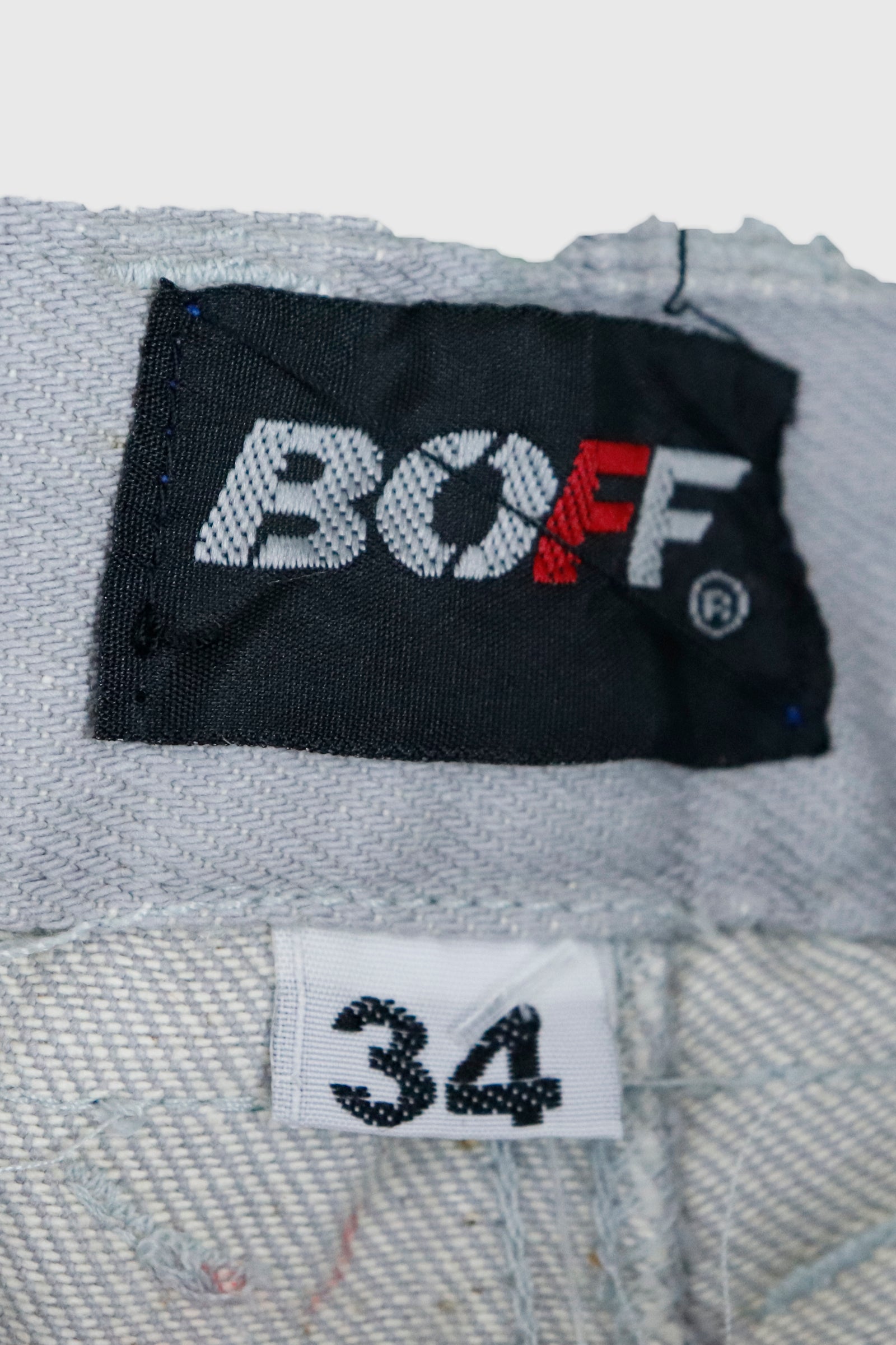 Vintage Boff Jean Short Jorts Side Zip Dirty Dirty Jeans Sz 30 32 34 ...